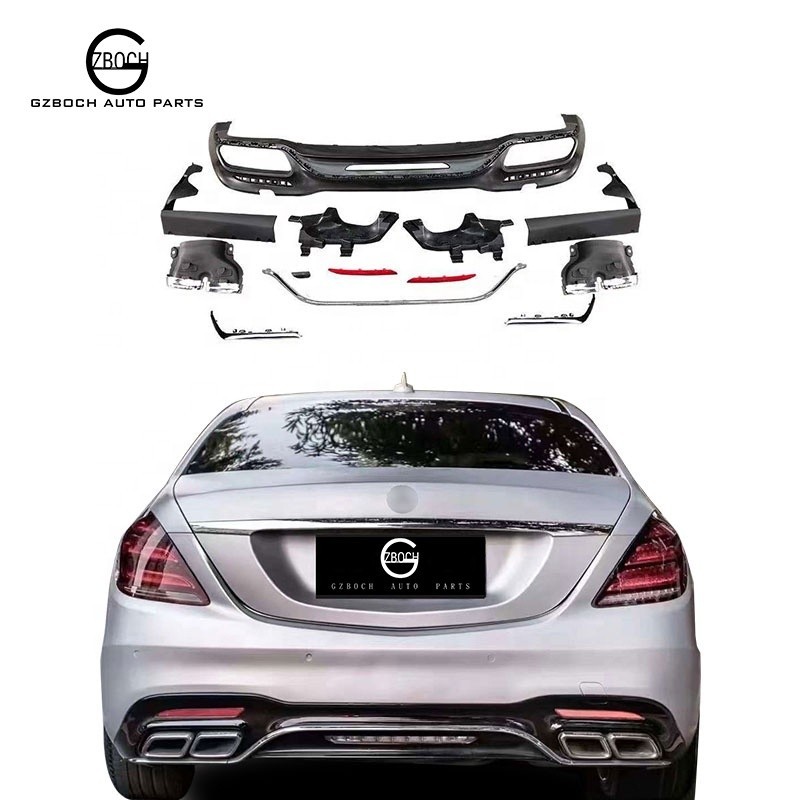 222 Rear Diffuser For Mercedes W222 s400 s320 s600 s500 S class ...