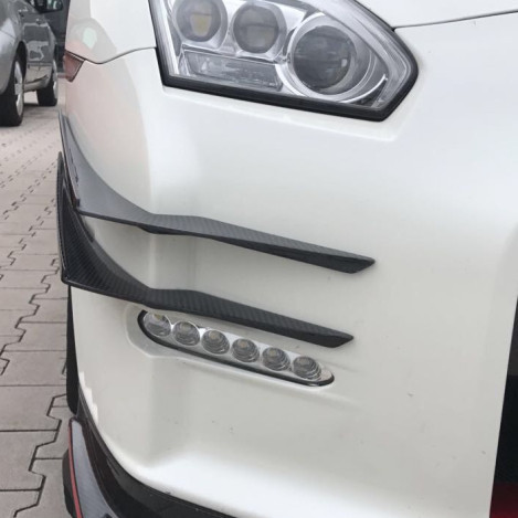 Carbon Fiber GTR R35 Front Canards for NISSAN GTR-R35 10-15 | Shopee ...