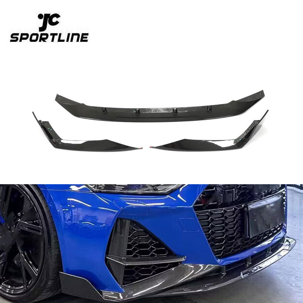 Dry Carbon Fiber RS6 C8 Front Bumper Splitter Lip Spoiler for Audi RS6 ...