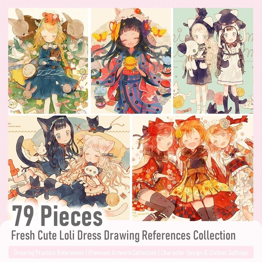 🔥 Digital Illustration Collection - Fresh Cute Loli Dress Drawing ...