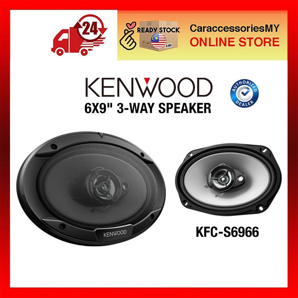 Kenwood KFC-S6966 6x9" 3-Way Speaker System Max Power 400 Watts car ...