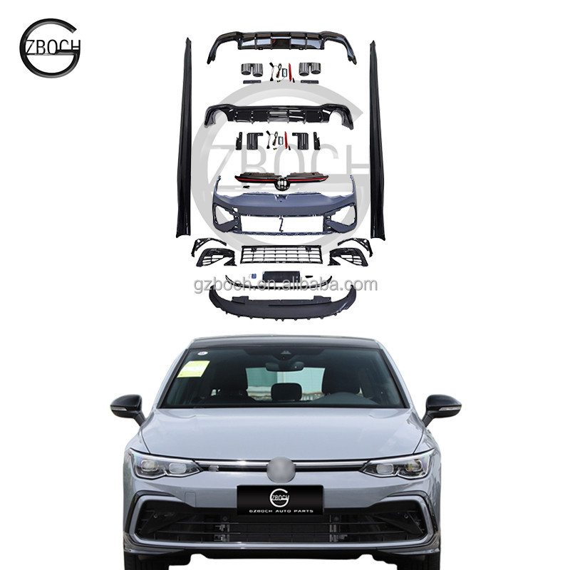 2019 2020 R Line car bumper For VW Golf 8 upgrade to R Line bodykit ...