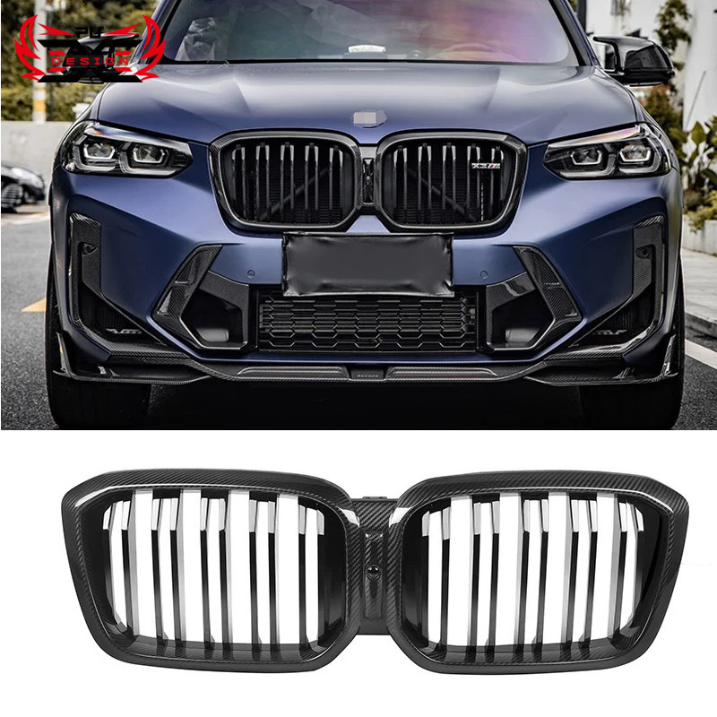 Grill Front bumper grille Dry Carbon Fiber Front Air Inlet parts Body ...