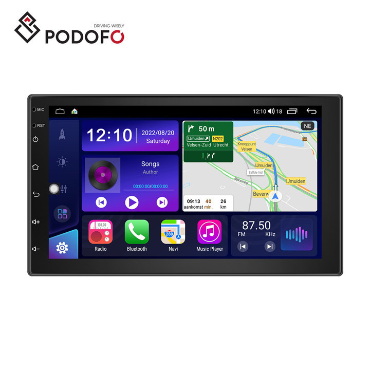 Podofo 8 Core 6+128G Android 13 7" Car Radio Stereo Autoradio GPS 4G ...