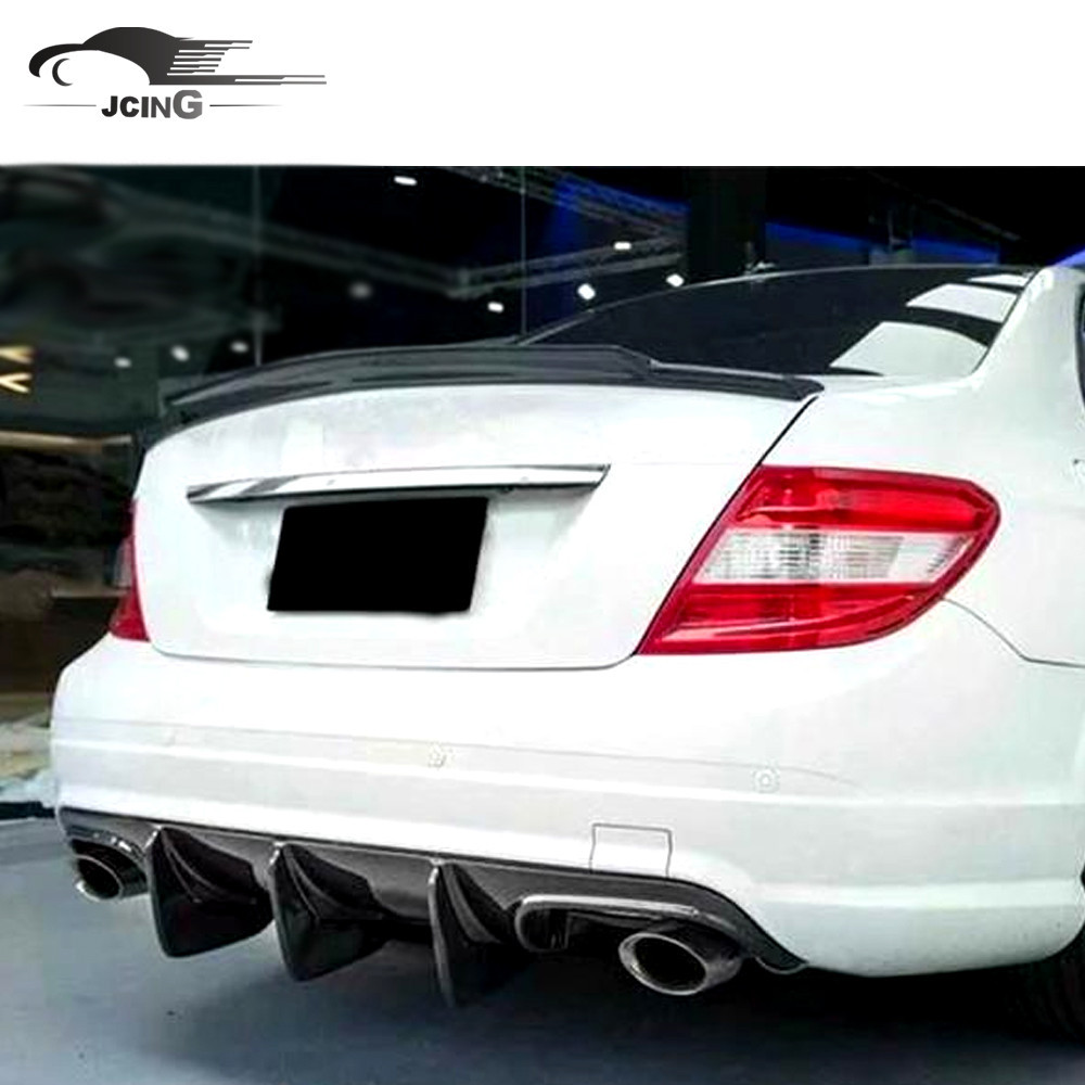 W204 C63 Carbon Fiber Rear Bumper Diffuser Lip for Mercedes Benz W204 ...