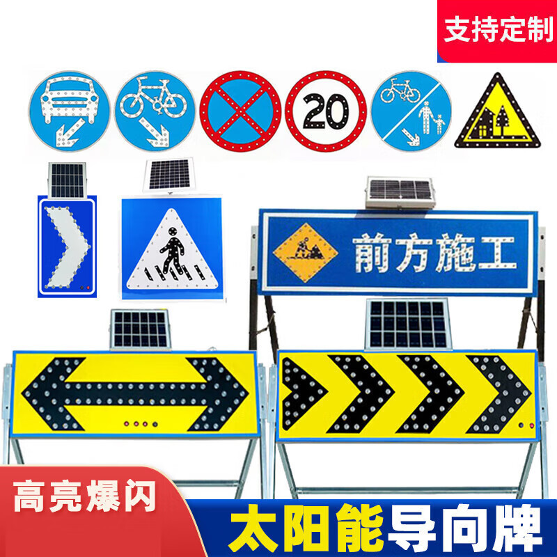 ST-⛵/customization-Solar Guiding Card Front Construction Board Arrow ...