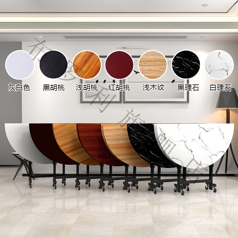 ST-⛵Broly Large round Table Folding round Table Folding Dining Table ...