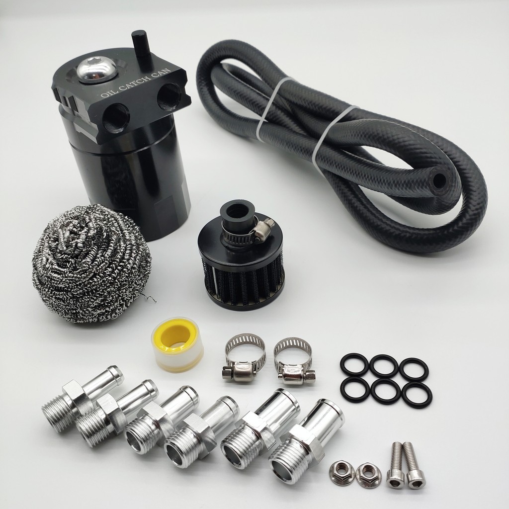 Catch Can Oil Aluminum Alloy Engine Oil Catch Can Kit Reservoir Tank ...