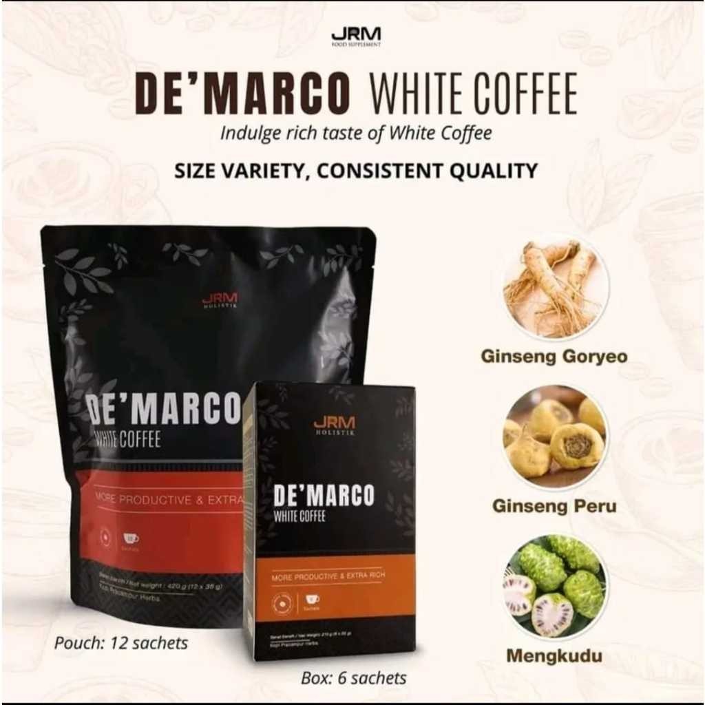 JRM DE' MARCO WHITE COFFEE 💯 ORIGINAL | Shopee Malaysia