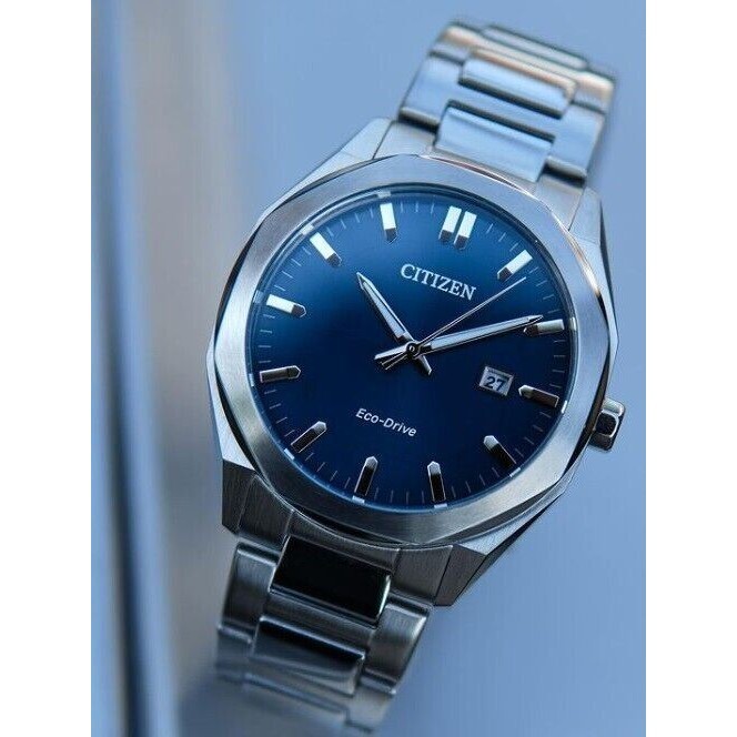 Citizen BM7600-81L Eco-Drive Blue Analog Stainless Steel Men's Casual ...