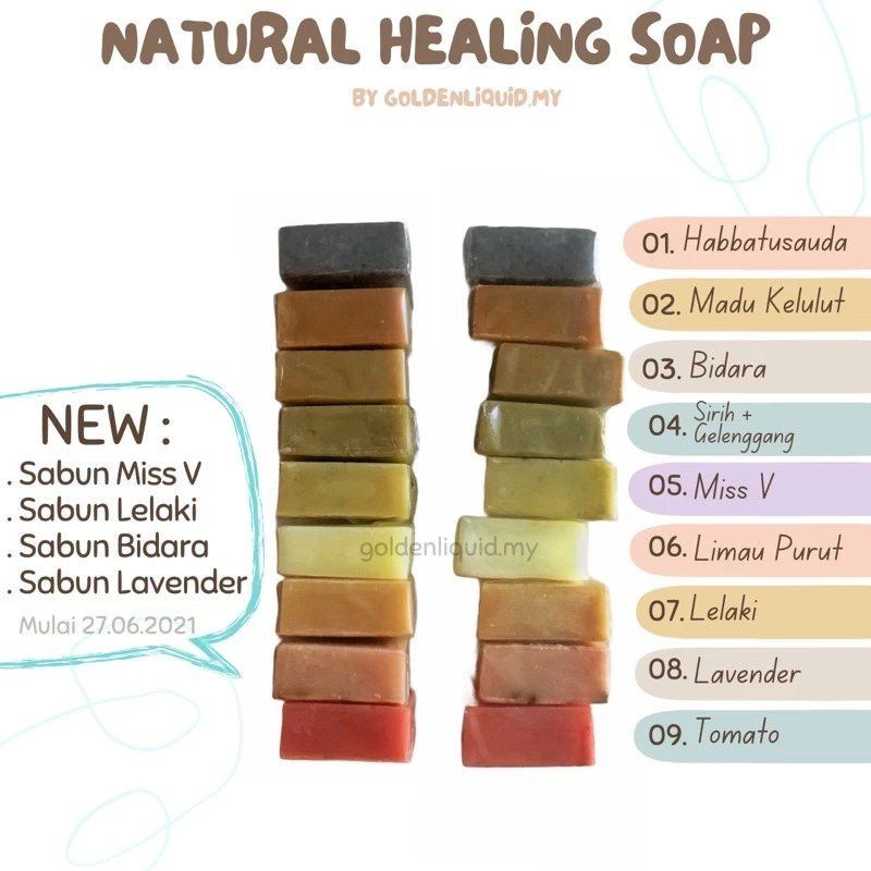 (MINI 10g) Sabun Sirih, Gelenggang, Habbatusauda, Madu Kelulut, Limau ...