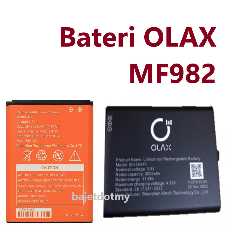 Bateri untuk mifi OLAX MF982 mobile wifi modem router | Shopee Malaysia