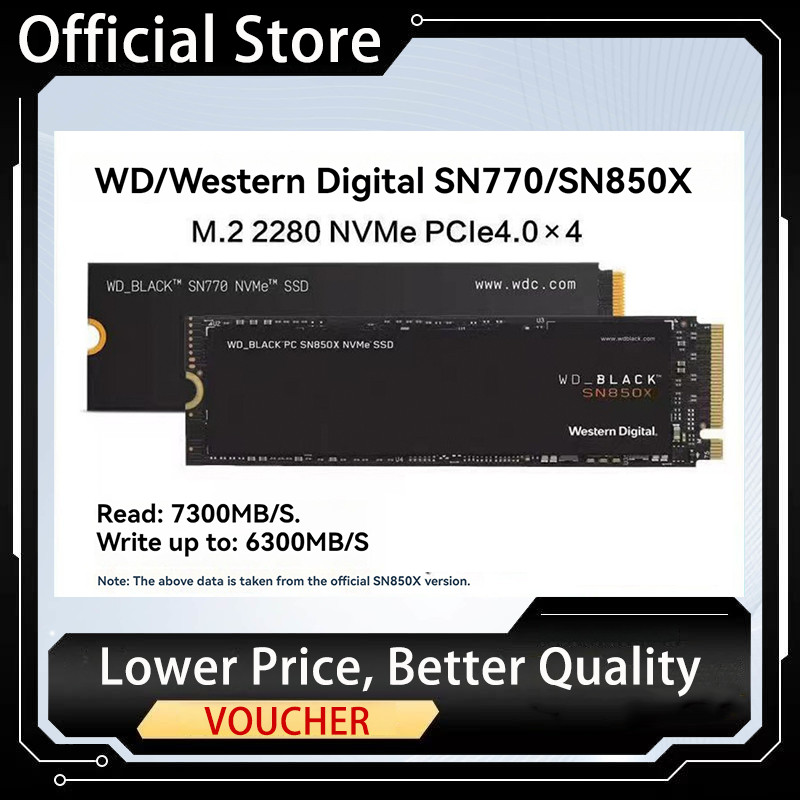 WD Black SN7100 / WD Black SN850X / SN770 SSD 1TB 2TB M.2 2280 PCIe4.0 ...