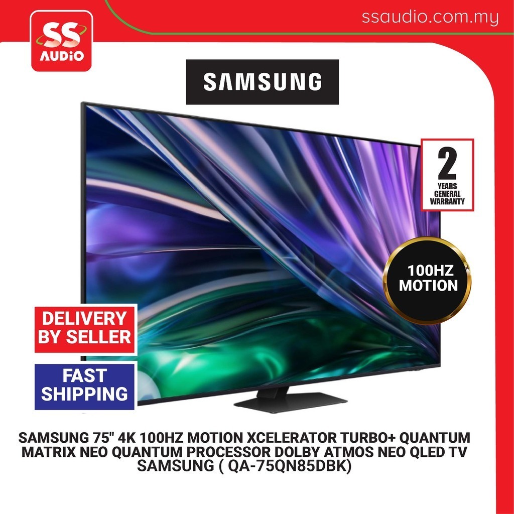 SAMSUNG QA-75QN85DBK 75" 4K 100HZ MOTION XCELERATOR TURBO+ QUANTUM ...