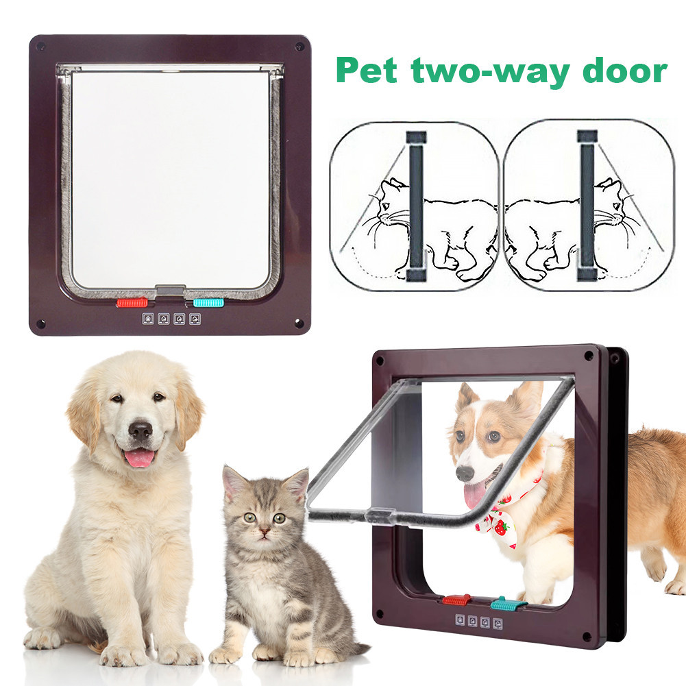 Smart Pet Door 4 Way Lock Security Flap Sliding Door Controllable ...