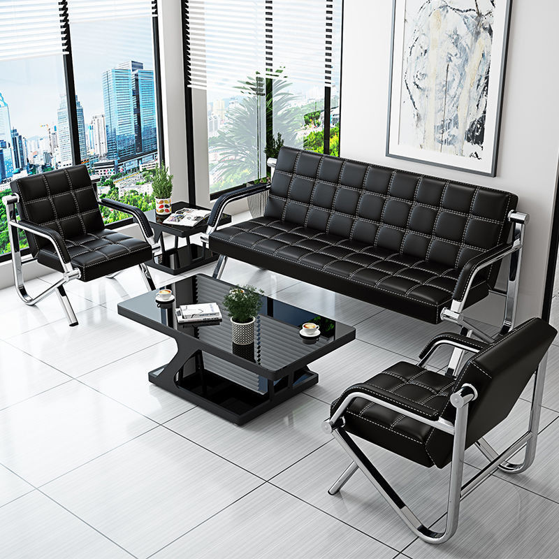 HY-# Office Sofa and Tea Table Combination Simple Modern Reception ...