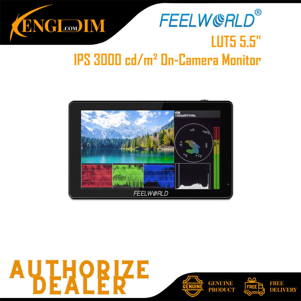 FeelWorld LUT5 5.5" IPS 3000 cd/m² On-Camera Monitor | Shopee Malaysia