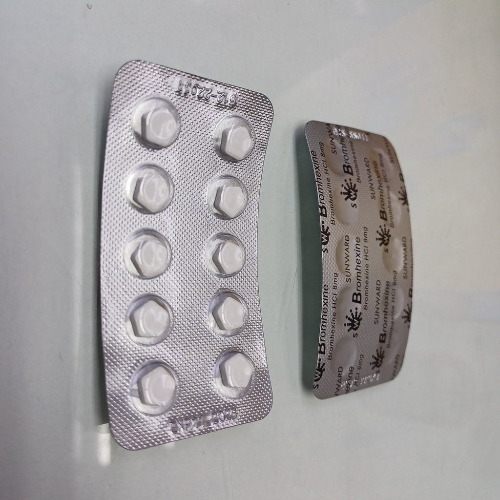 [Exp: Dec 2026] BROMHEXINE SUNWARD 8MG TAB 10'S (1 STRIP) | Shopee Malaysia