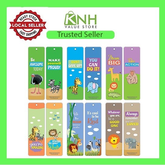 Safari Animals Motivational Quotes Bookmarks (6-Pack) | Shopee Malaysia