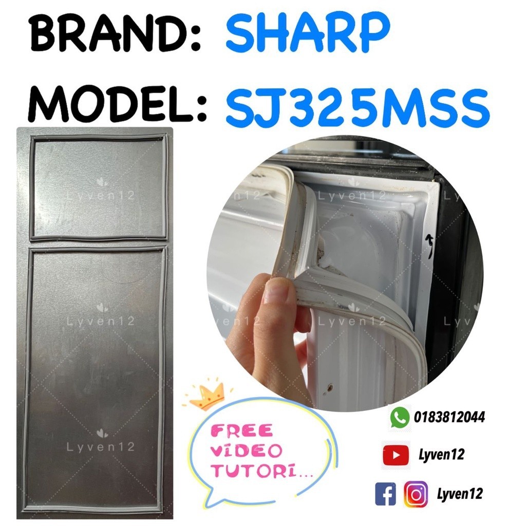 [SHARP-SJ325MSS] REFRIGERATOR DOOR GASKET/GETAH PINTU PETI SEJUK ...
