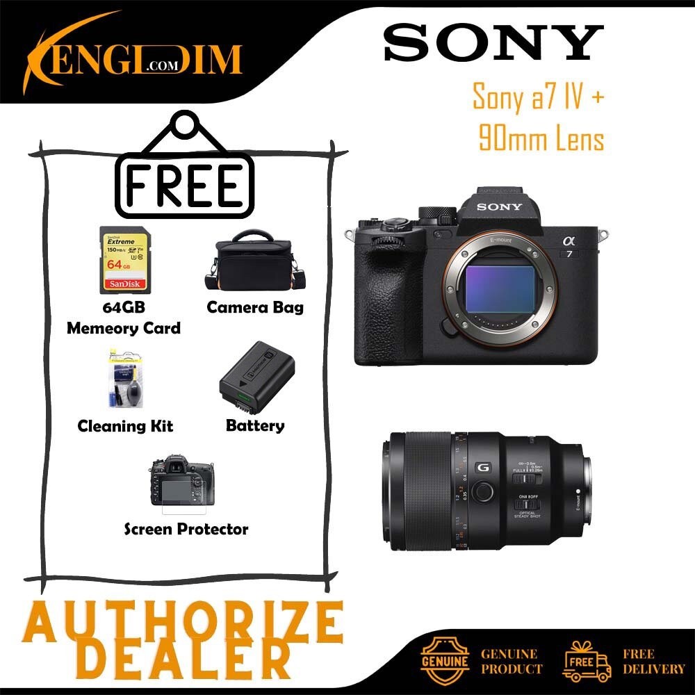 Sony Alpha a7 IV a7IV a7iv Mirrorless Digital Camera with Sony FE 90mm ...