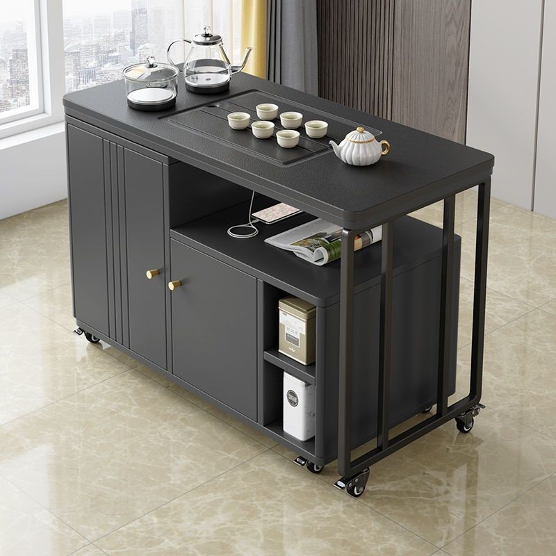 J-H/ Smart Tea Table Movable Desk Tea Table Dual-Use Multifunctional ...