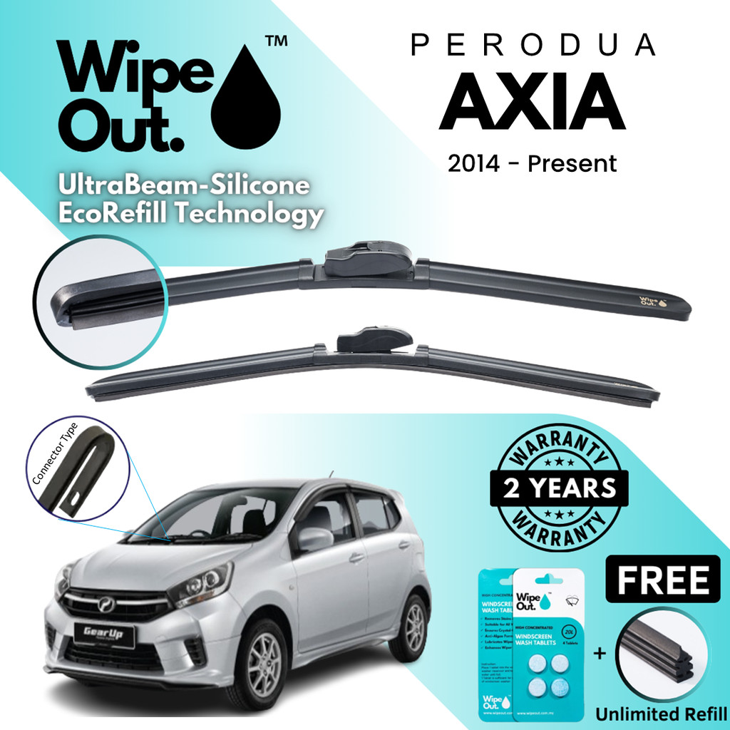 [PREMIER] WipeOut UltraBeam Silicone EcoRefill-Technology Wiper Perodua ...