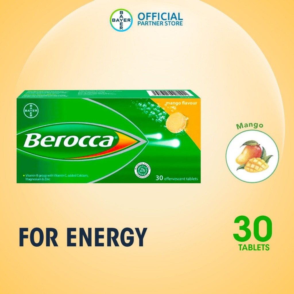 Berocca Flavour Effervescent Tablet - Mango (30's) | Shopee Malaysia
