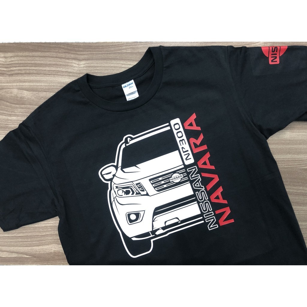 Nissan NP300 NAVARA Oren Sport Cotton DTF Front Back Printing Black T ...