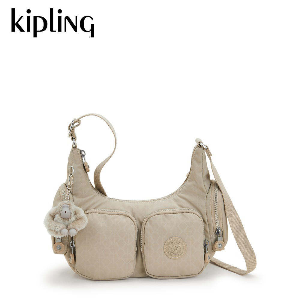 Kipling Rikka S Crossbody Bags Sign Beige Emb | Shopee Malaysia