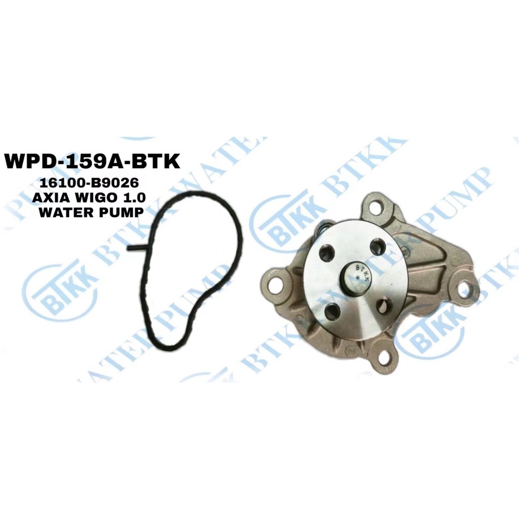 Perodua Axia Bezza 1.0 BTKK Water Pump 159A Wigo 1.0 16100-B9026 16100 ...