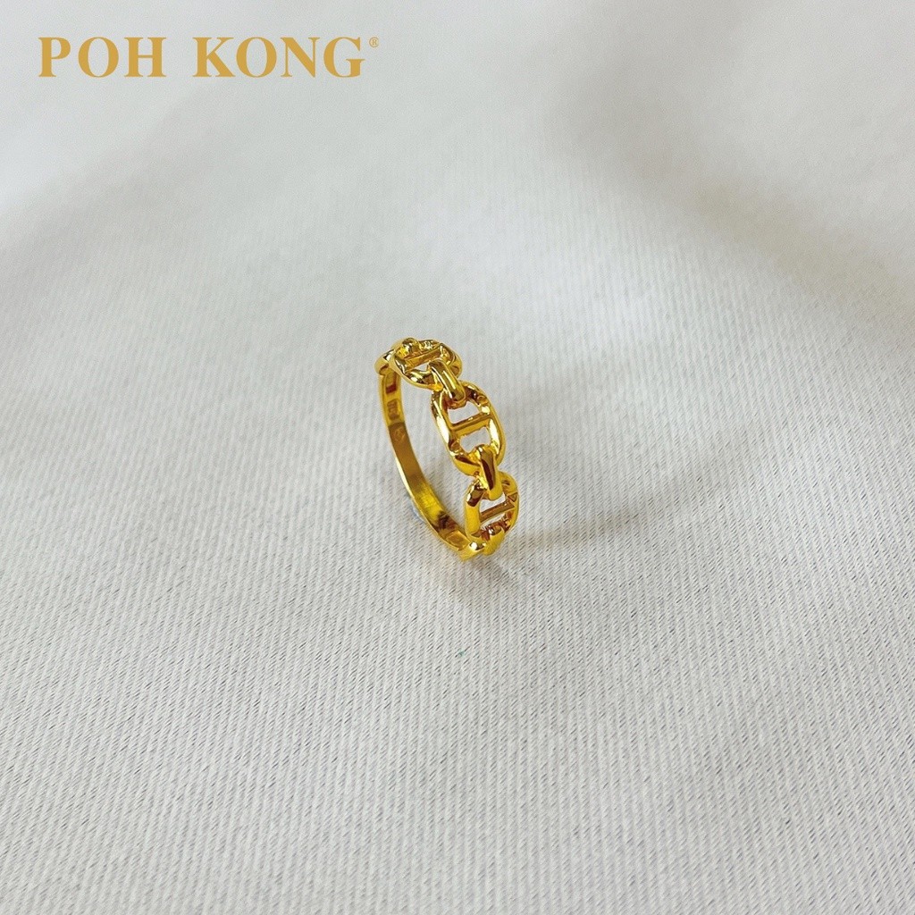POH KONG 916/22K Gold Knotted Ring | Shopee Malaysia