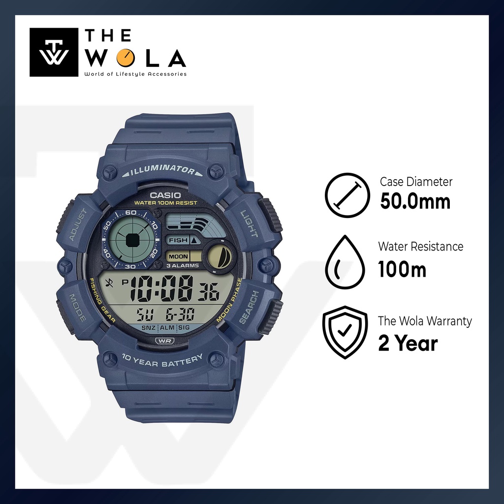 Casio Men's Digital Watch WS-1500H Series Resin Band Men Sport Watch WS ...