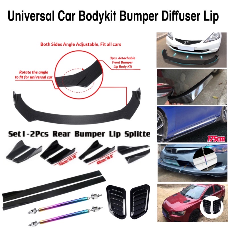 Front Lip Chin Bumper Body Kits Fit & Uni full set bodykit For most of ...