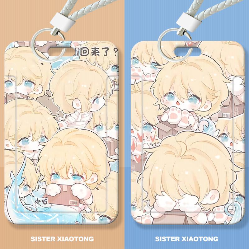 Mermaid Fall Cute Student Sliding Cover Card Cover Meal Card Bus Pass ...