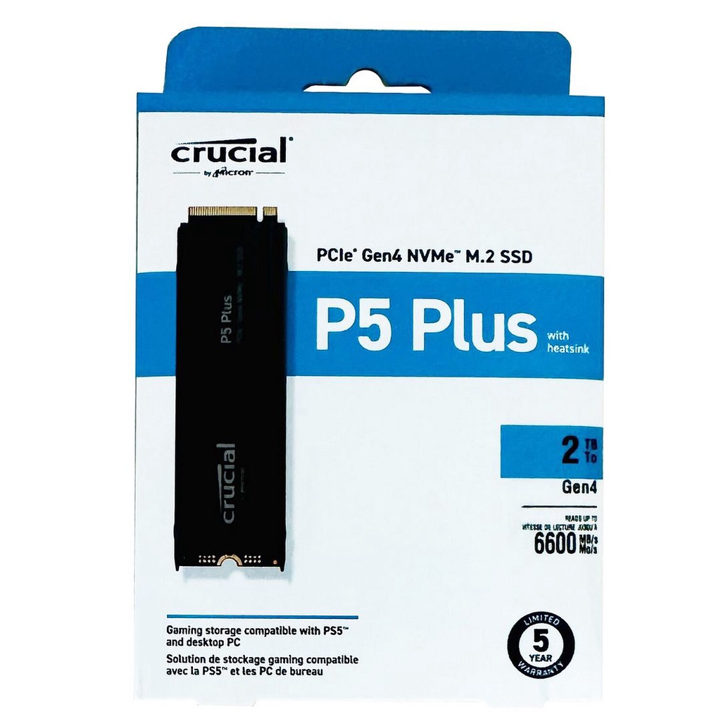Crucial P5 Plus 2TB PCIe Gen4 NVMe M.2 Internal SSD with Heatsink, for PS5 & PC | Shopee Malaysia