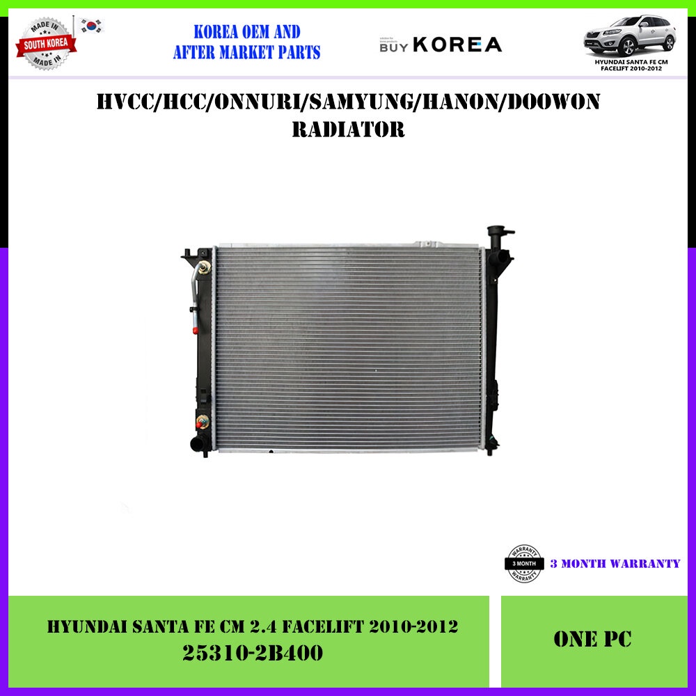 Hyundai Santa Fe CM Facelift 2.4 2010-2012 Korea Aftermarket Radiator ...