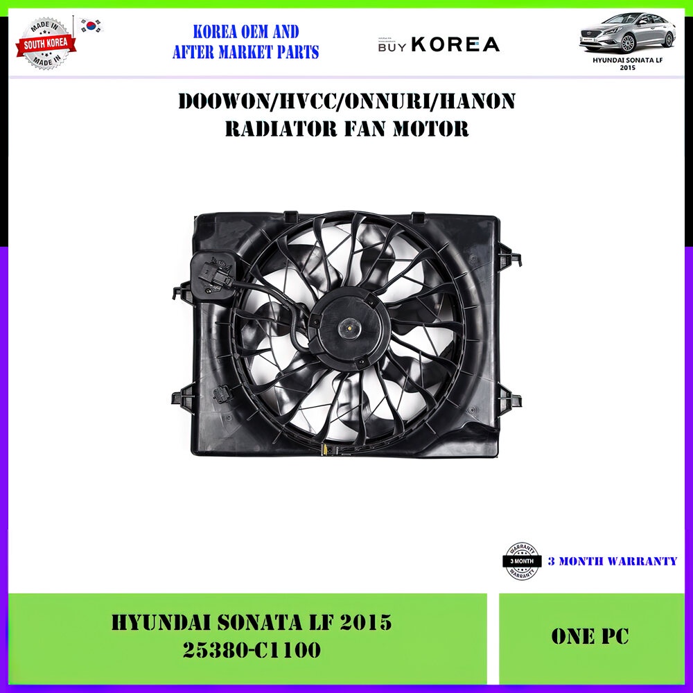 Hyundai Sonata LF 2015 Korea Aftermarket Radiator Fan Motor (25380 ...