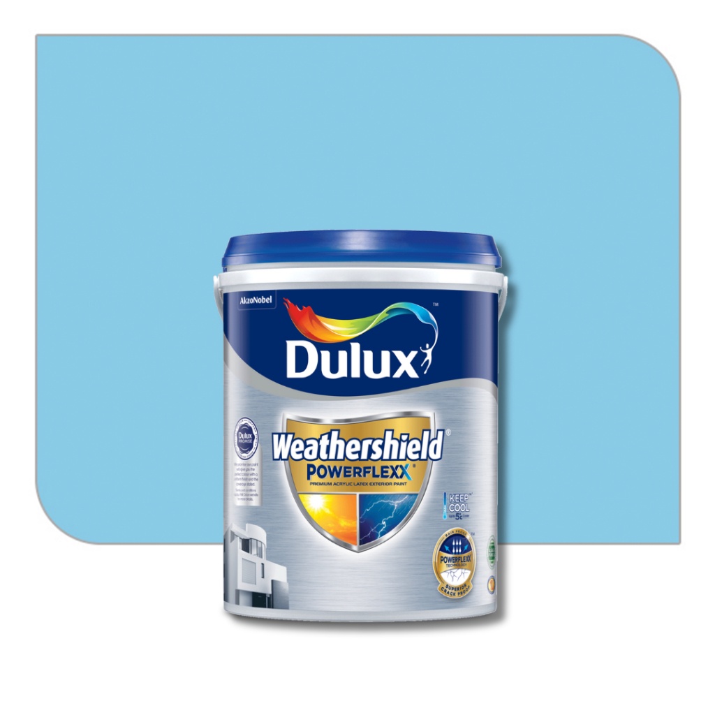 Dulux Weathershield Powerflexx Exterior Wall Paint - Pastel Blue ...