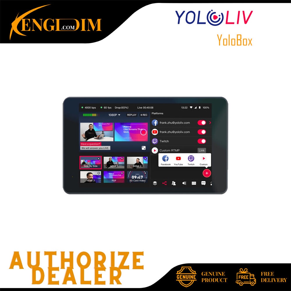 YoloLiv YoloBox Pro Portable Multi-Camera Encoder/Streamer, Switcher ...