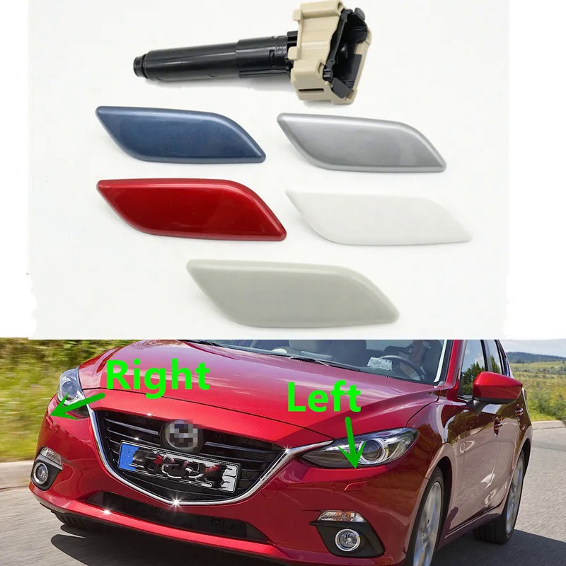 Auto Front Bumper Headlamp Spray Nozzle Jet Headlight Washer Cover Cap ...