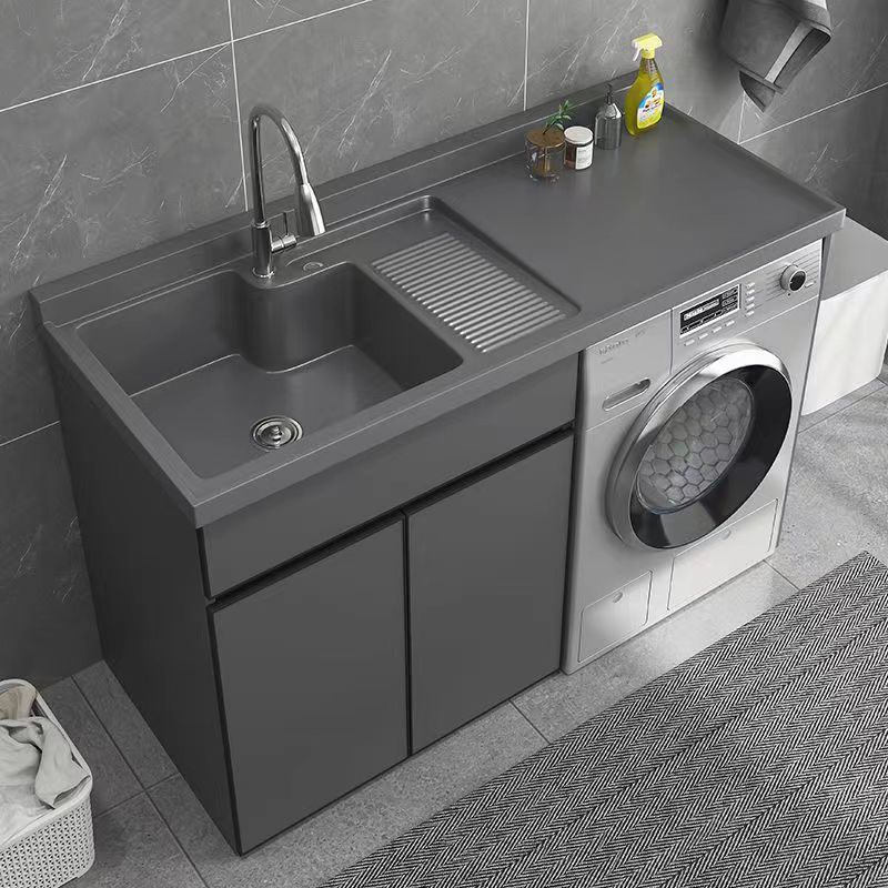 HY@ Alumimum Quartz Stone Integrated Washing Machine Cabinet with ...