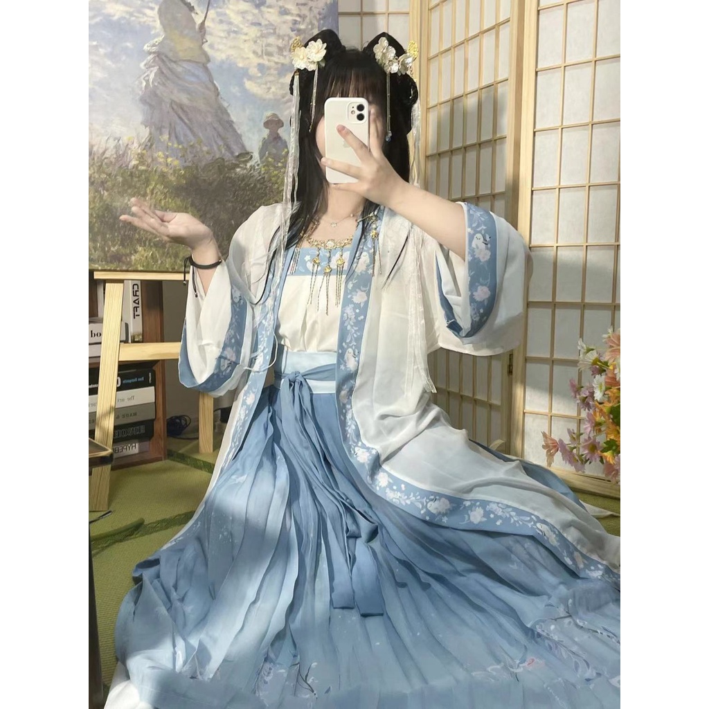 Chinese Style Hanfu Skirt Suit l Hanfu Female Song Made Changgan Temple ...