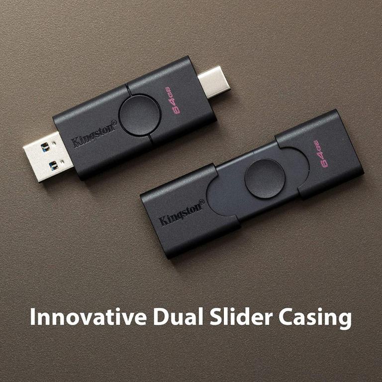Kingston DataTraveler DUO USB 3.2 Gen 1 Type-C and Type-A Flash Drive ...