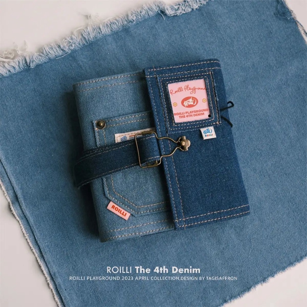 2023 the fourth generation Denim binder A7 blank inner page notebook ...