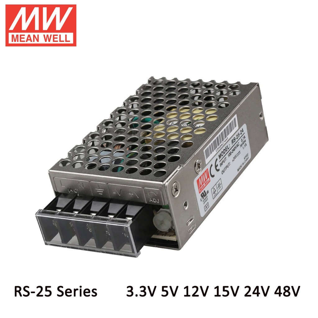 Original MEAN WELL RS-25 25W Switching Power Supply 110V/220VAC to 3.3V ...