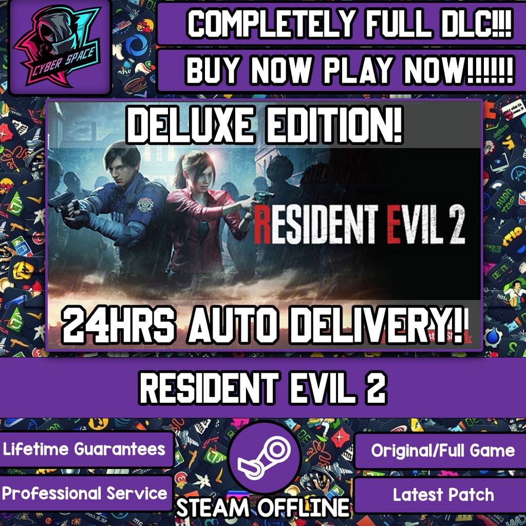 Resident Evil 2 [Auto Delivery] [Steam Offline] (Full DLC) Cyber Space ...