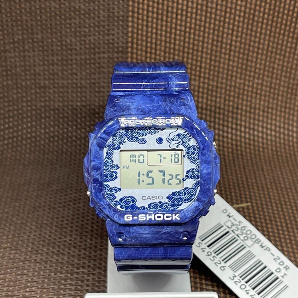 Casio G-Shock DW-5600BWP-2D Chinese Porcelain Ceramic Dragon Design Men ...