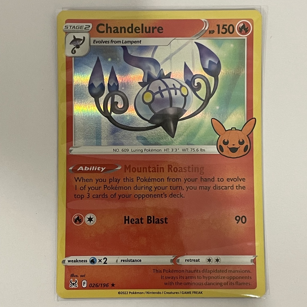 Pokemon TCG Card CHANDELURE 026/196 Trick or Trade 2023 Halloween ...