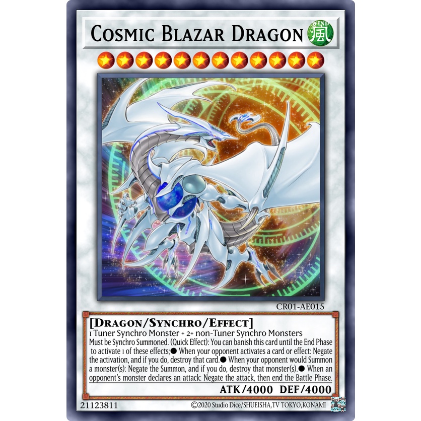 [ 梦悠卡牌 ] 游戏王 亚英 CR01-AE015(UTR)Cosmic Blazar Dragon(宇宙耀变龙) | Shopee ...